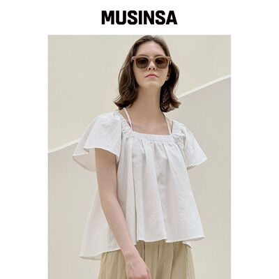 AVANT-G Halter Banding Shirring Blouse - IVO韩国官网直邮进口