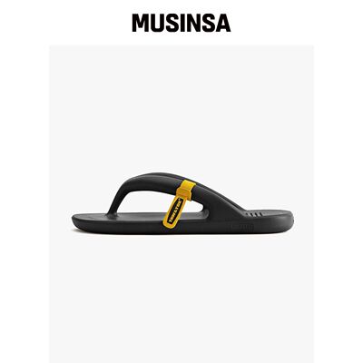 TAW&TOE 黑色简约人字拖休闲度假沙滩鞋 MUSINSA韩国官网直邮进口