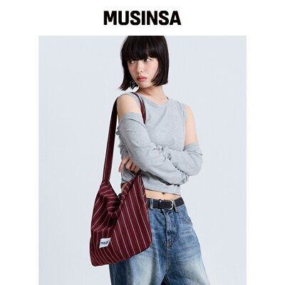 MACNI STRIPE ECO CROSS BAG RED韩国官网直邮进口MUSINSA