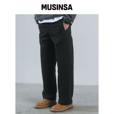 KALAPATTHAR KP INCISION CHINO PANTS - 黑色韩国官网直邮进口