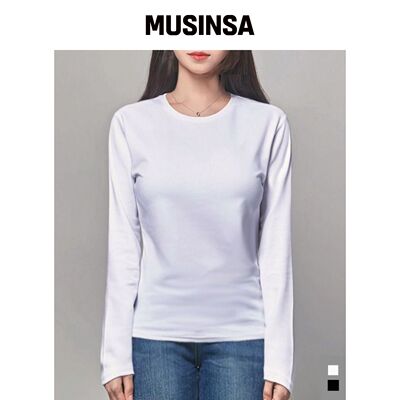 UPING [SUPER SOFT TENCEL] n休闲常规圆领长袖T韩国官网直邮进口