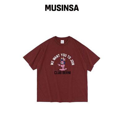 BERNI 球杆加入 半高领T恤 (葡萄酒)韩国官网直邮进口MUSINSA