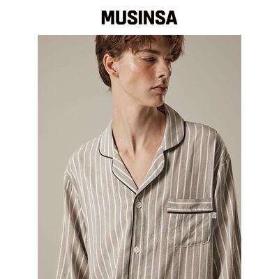 SLEEPYCAT [男士] 园艺条纹睡衣 2C MUSINSA韩国官网直邮进口
