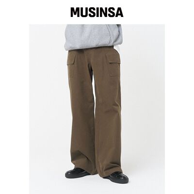 MISEKISEOUL MEN 大翻盖口袋裤子 卡其色 MUSINS韩国官网直邮进口
