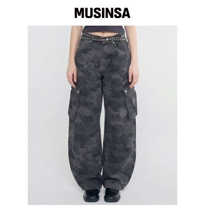 CHICKS URBAN UTILITY CAMO 宽松裤 深灰色韩国官网直邮进口