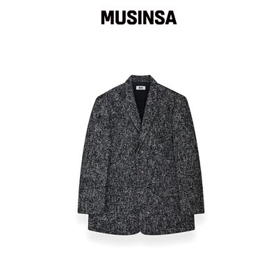 R-4 R-0058 / LUX- HERRINGBONE BOX BLAZER(BLA韩国官网直邮进口