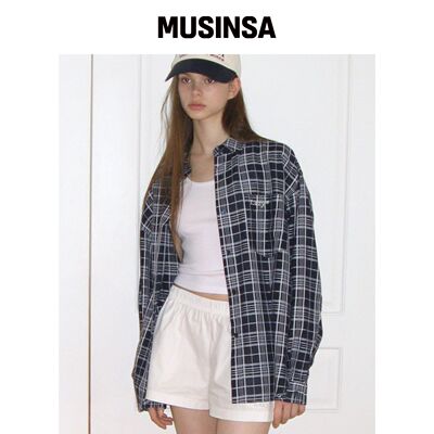 LAZYZ 宽松经典格纹衬衫 (5色) MUSINSA韩国官网直邮进口