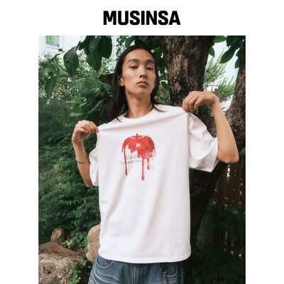 BIG UNION MELTED APPLE T恤 (WHITE) MUSINSA韩国官网直邮进口