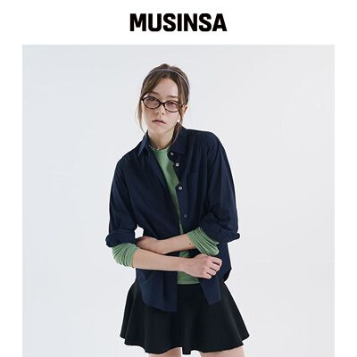 VOYONN 刺绣点缀SIGNATURE衬衫婴儿色022 MUSINS韩国官网直邮进口