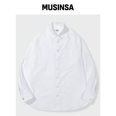 FIELDERS 牛津扣领衬衫白色 MUSINSA韩国官网直邮进口