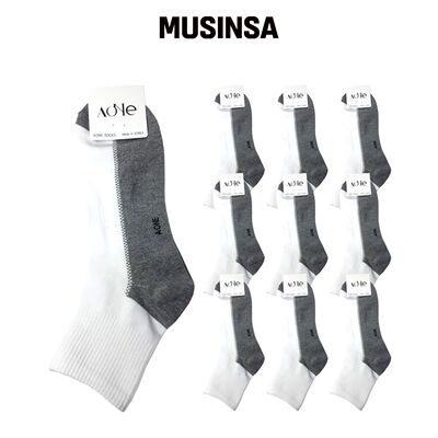 AONE [10PACK] 男士实用双色迷你袜韩国官网直邮进口MUSINSA