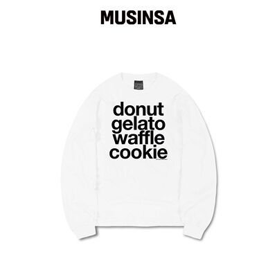 DURT FAV DESSERTS 长袖T恤（白色） 秋MUSINSA韩国官网直邮进口