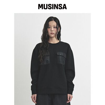 POLLUTION [OUT] MASH圆领毛绒黑色短裤韩国官网直邮进口MUSINSA