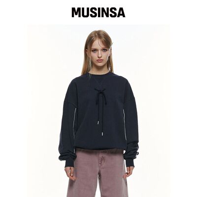 THREE TO EIGHTY RIBBON OVERFIT SWEATSHIRT (N韩国官网直邮进口