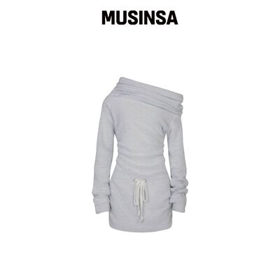 PAINORPLEASURE MISTY 宽松连衣裙 浅灰色 MUSIN韩国官网直邮进口