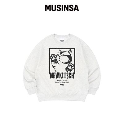 NEWKITSCH LOCKED-UP CAT 卫衣（浅混色） MUSIN韩国官网直邮进口