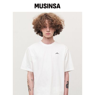 REPLAY CONTAINER 山脉刺绣T恤（白色） MUSINSA韩国直邮官方正品