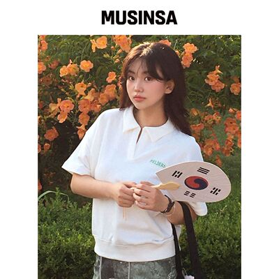 FIELDERS 毛圈布开领短袖 T恤 象牙白 MUSINSA韩国官网直邮进口