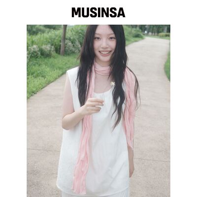 KOOKEESEE WAVE CRINKLE 长围巾 (PINK) MUSINSA韩国官网直邮进口