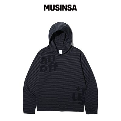 URBANSTOFF SHIFT LETTER 连帽袖（黑色） MUSIN韩国官网直邮进口
