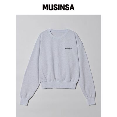 FIELDERS LOGO 做旧卫衣 白色麻灰 MUSINSA韩国官网直邮进口