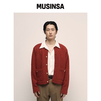 MURRA 卤素开衫 _ 红色韩国官网直邮进口MUSINSA