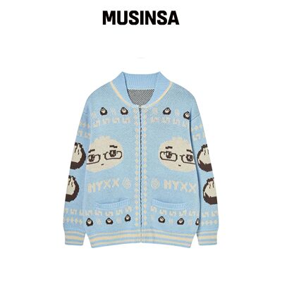 NYXX NYGD COWICHAN 开衫 浅蓝色 MUSINSA韩国直邮官方正品