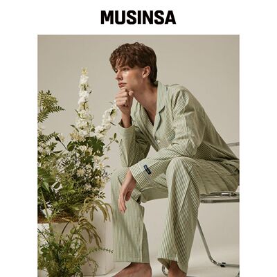SLEEPYCAT 男款四月条纹睡衣 2C MUSINSA韩国官网直邮进口
