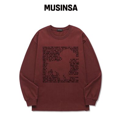 OUSE DOG BE DUG 长袖 (DLS001) 酒红色 MUSINSA韩国官网直邮进口
