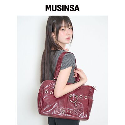 ILLIGO 心形ISLE肩背包酒红色 MUSINSA韩国官网直邮进口
