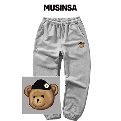 TRIPSHION BEANIE BEAR LOGO 运动卫裤 - 泥膜色韩国官网直邮进口