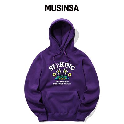 TRIPSHION SEEKING DAISY 图案连帽衫 - PURPLE 韩国官网直邮进口