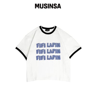 FIFI LAPIN 针织罗纹细节短袖T恤/FS8WTS03F WHI韩国官网直邮进口