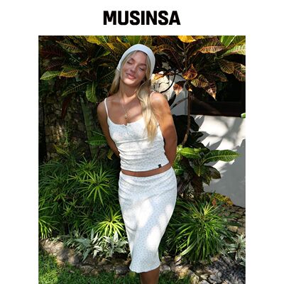 INJIACTIVE Solea Bloom Skirt 白色韩国官网直邮进口MUSINSA