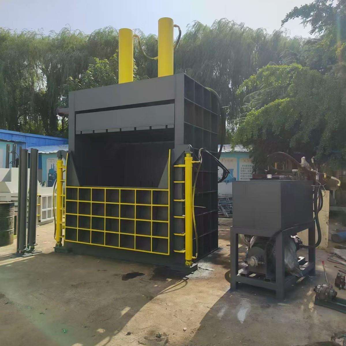 160吨立式全钢板液压废铁废铝油桶塑料瓶易拉罐金属不锈钢压缩机