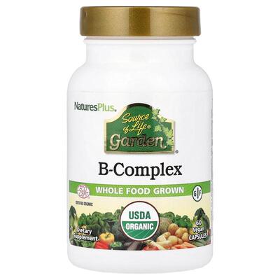 NaturesPlus,Source of Life® Garden，B 族维生素复合物，60 粒
