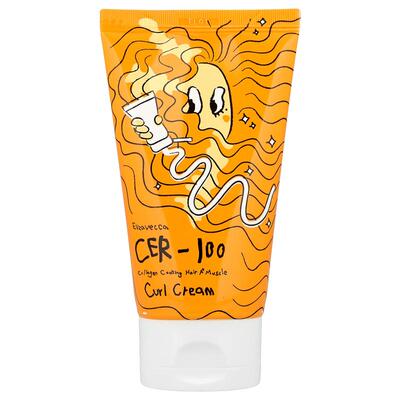 伊丽莎白,Cer-100 胶原蛋白涂层头发肌肉护理配方，卷发造型乳