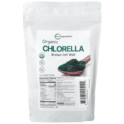 Micro Ingredients,Organic Chlorella Broken Cell Wall, 10 oz