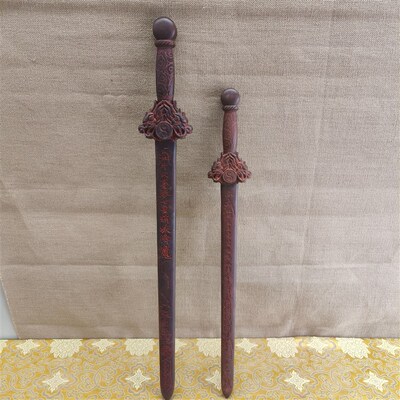 道用品神宵雷剑枣木剑天师府款桃木一体剑七星剑龙头法剑