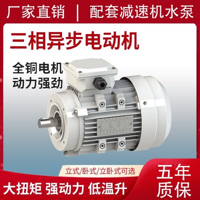 三相异步电动机380v铜线铝壳电机0.37/0.75/1.1/1.5/2.2/3KW变频