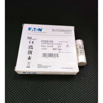C22G125 陶瓷管保险丝 690V 125A 22x58 巴斯曼BUSSMANN熔断器
