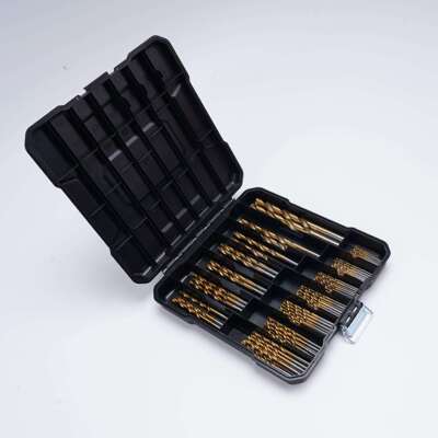 跨境热销99pcs麻花钻头高速钢镀钛直柄麻花钻手电钻打孔工具套装