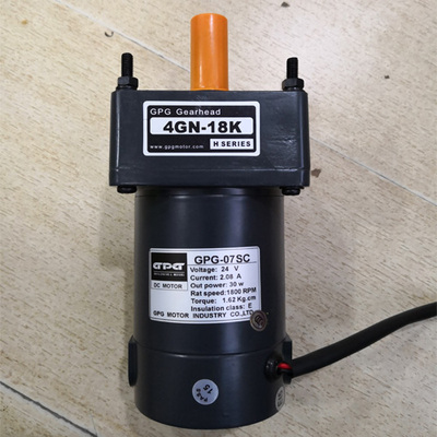 GPG电机直流12V/24V/30W调减速永磁有刷台邦直流电机30W/4GN-18K