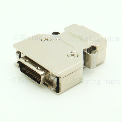运腾 FMD20M-AL SCSI 连接器 高密度 HPDB20芯压线公头 铁壳插头