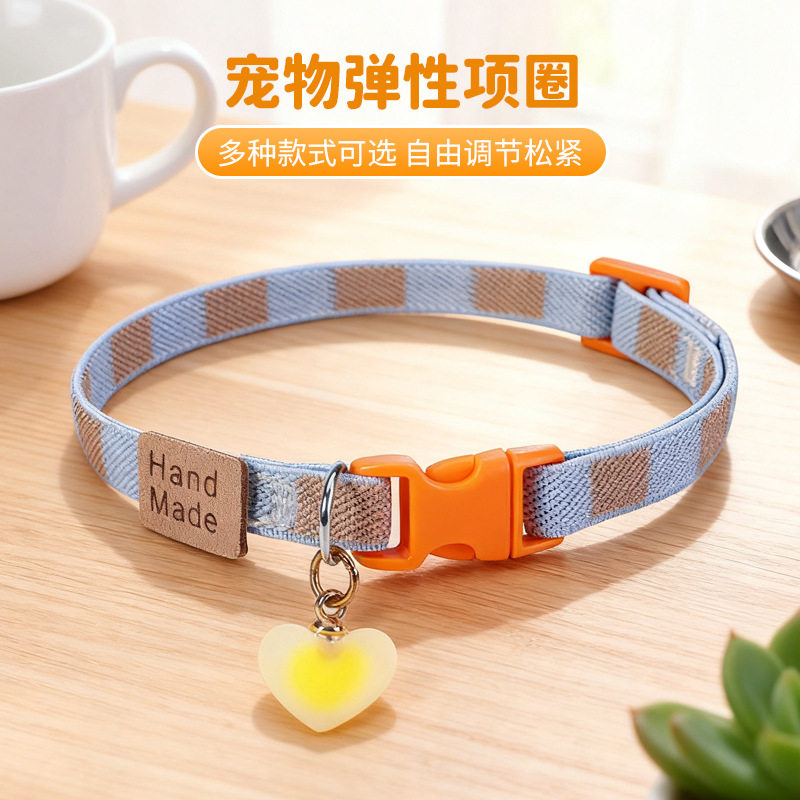 缤纷松紧高弹力可调节猫咪项链跨境宠物用品狗项圈项圈/肩带通用