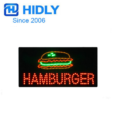 跨境出口法国汉堡店LED招牌24小时营业中招牌LED HAMBURGER  SIGN