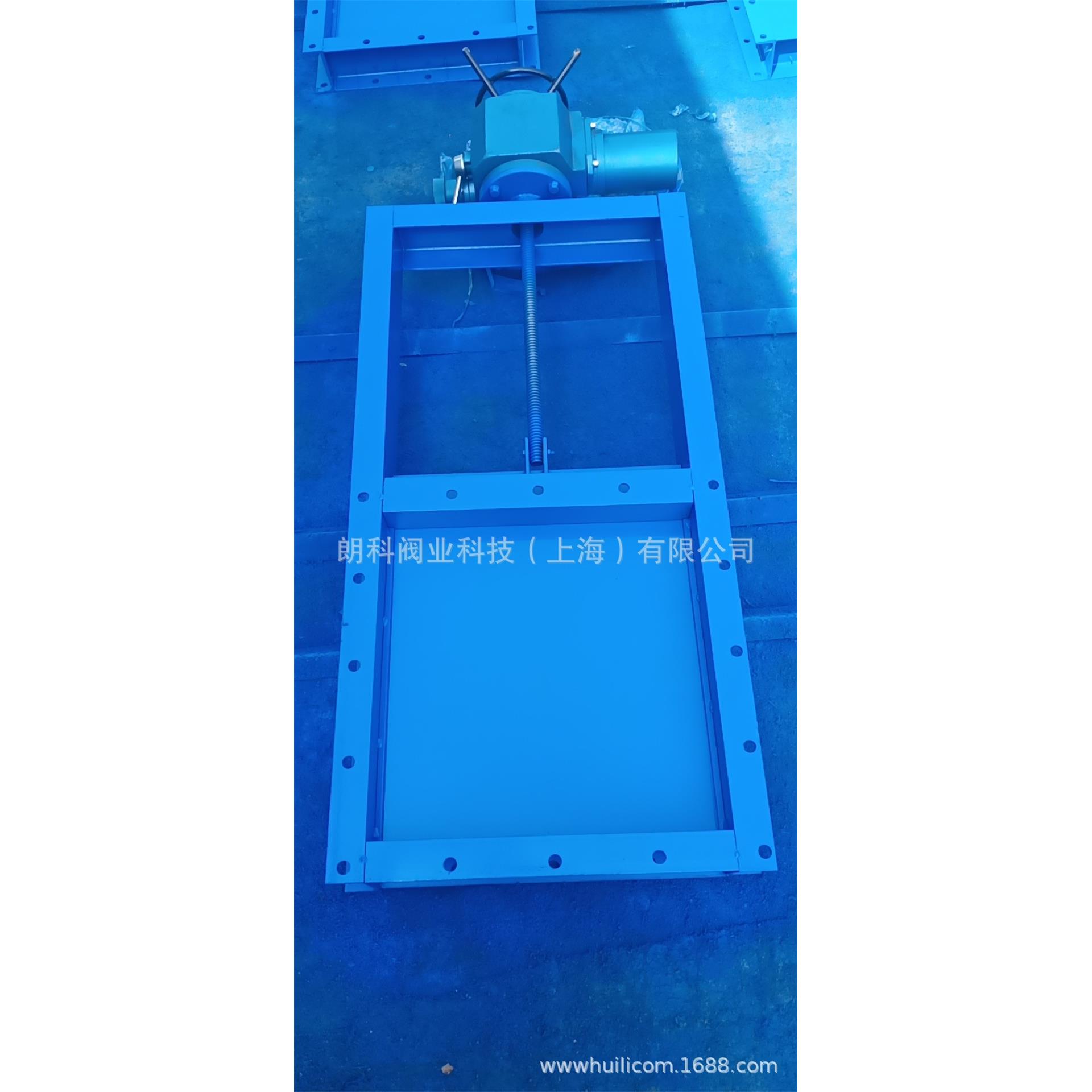 电动带执行器方形插板阀 电动闸门 电动方形闸门开关型智能型