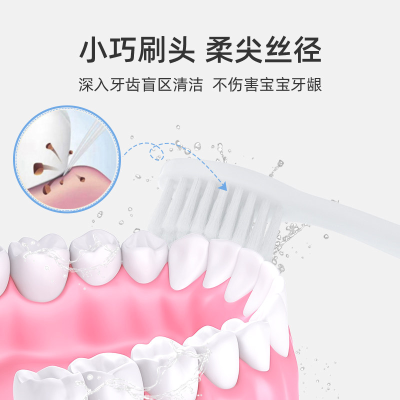 儿童牙刷3-6-12岁软毛吸盘换牙期护龈小孩口腔清洁神器乳牙刷宝宝