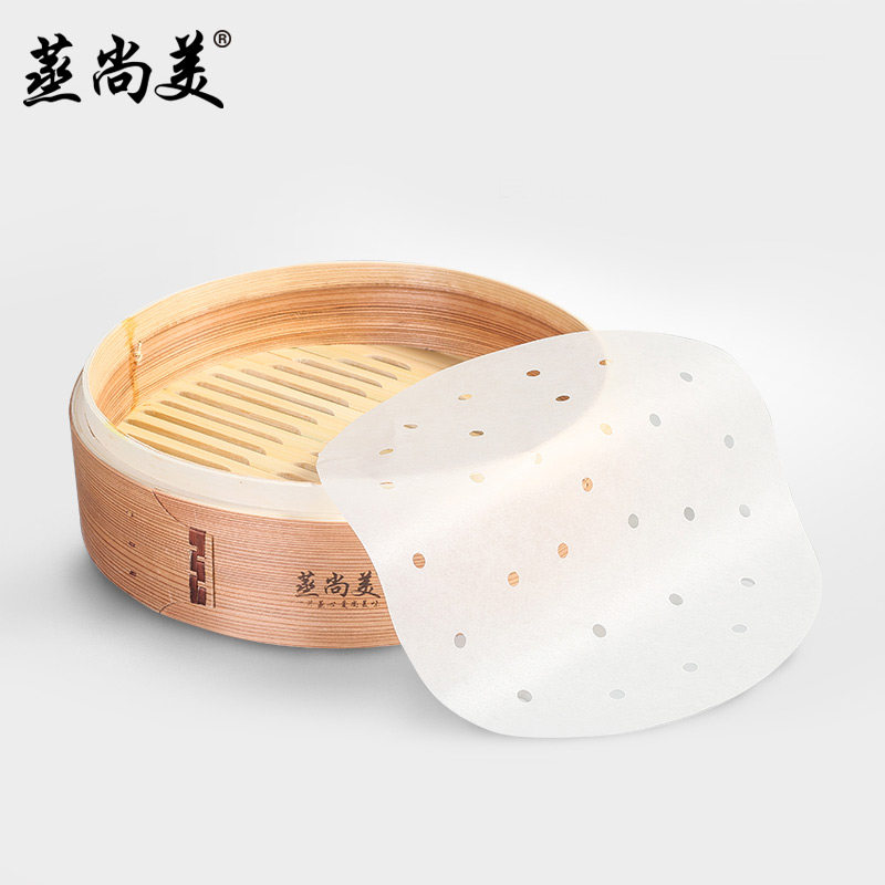 蒸尚美烘焙用纸蒸笼纸垫油纸点心包子纸不粘蒸馒头纸蒸笼布100张