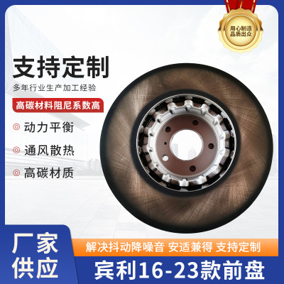 适用于宾利Bentayga16-23款前盘高散热性汽车刹车盘动平衡